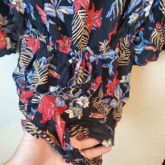 Angie | Pants & Jumpsuits | Angie Bohemian Hippie Long Sleeve Romper ...